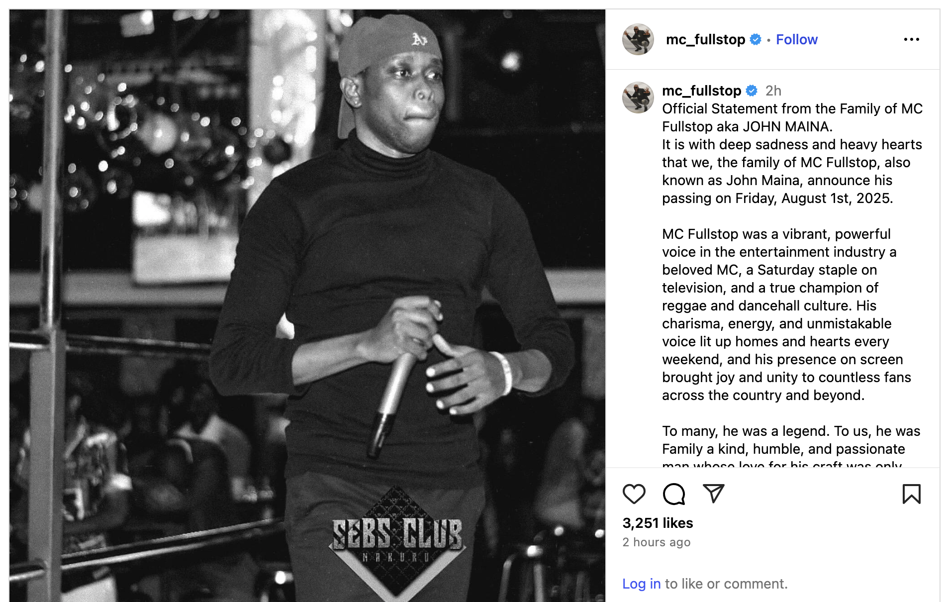 MC Fullstop’s family breaks silence with emotional tribute after his ...