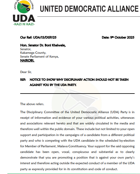 UDA summons Khalwale over backing DAP-K’s Seth Panyako - K24 Digital