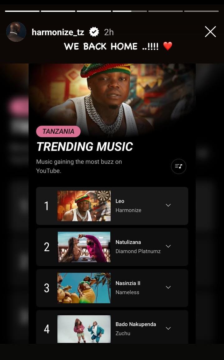 Harmonize celebrates as ‘Leo’ leaves Diamond’s ‘Natulizana’ in the dust ...