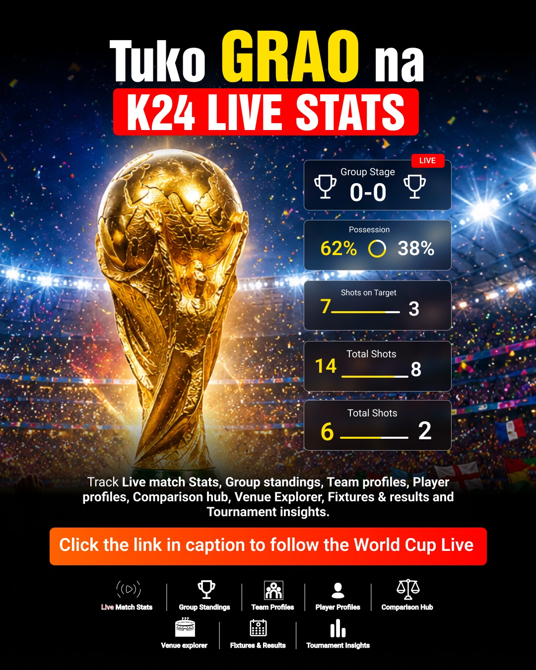 K24 Sports launches Live Stats platform ahead of 2026 World Cup ...